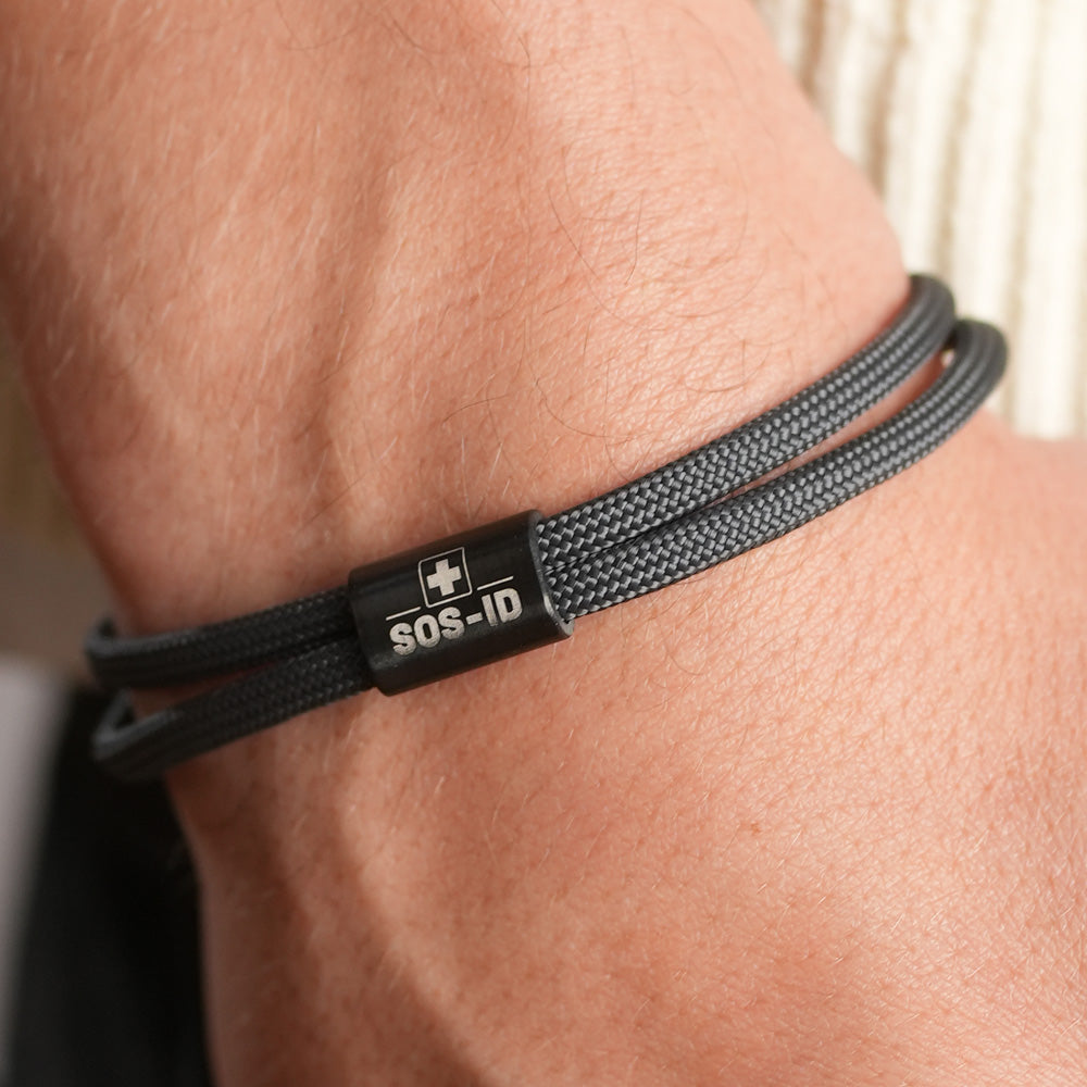 SOS-ID Notfall Segeltauarmband EXCLUSIVE